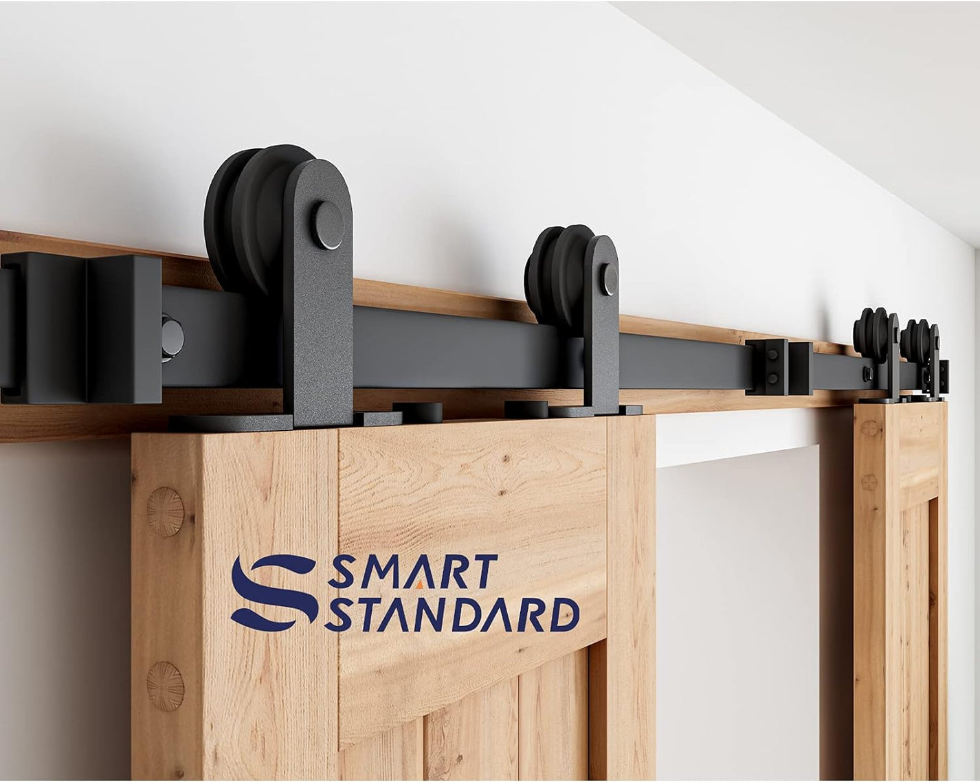 Double Barn Door Hardware Kit, T Shape Hanger – SmartStandard